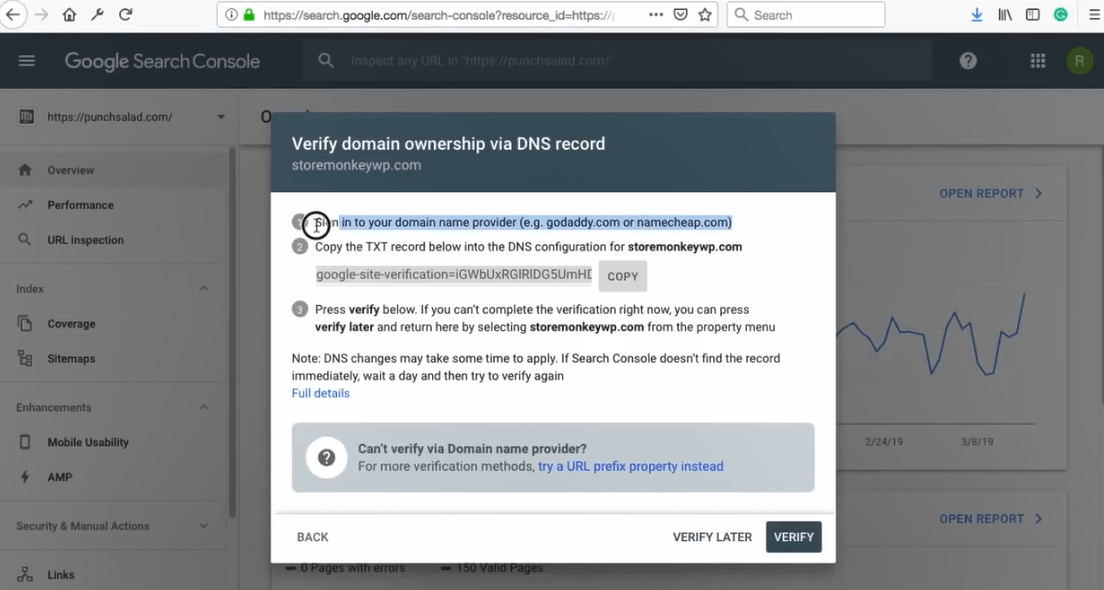 Verify Google Search Console: 3 Easy Ways (incl. video) - PunchSalad